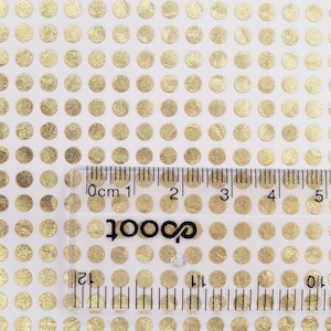 Extra Small Gold Dot Stickers, Set of 750 Micro Sized Golden Dot Vinyl ...