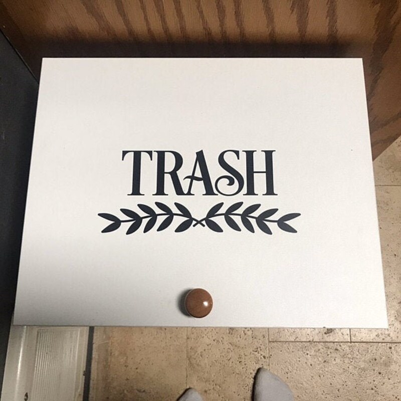 Trash Can Decal - Etsy