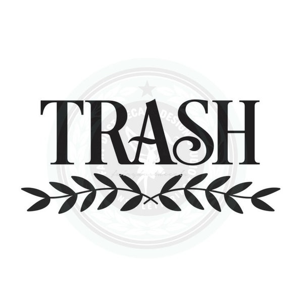 Trash Can Decal - Etsy