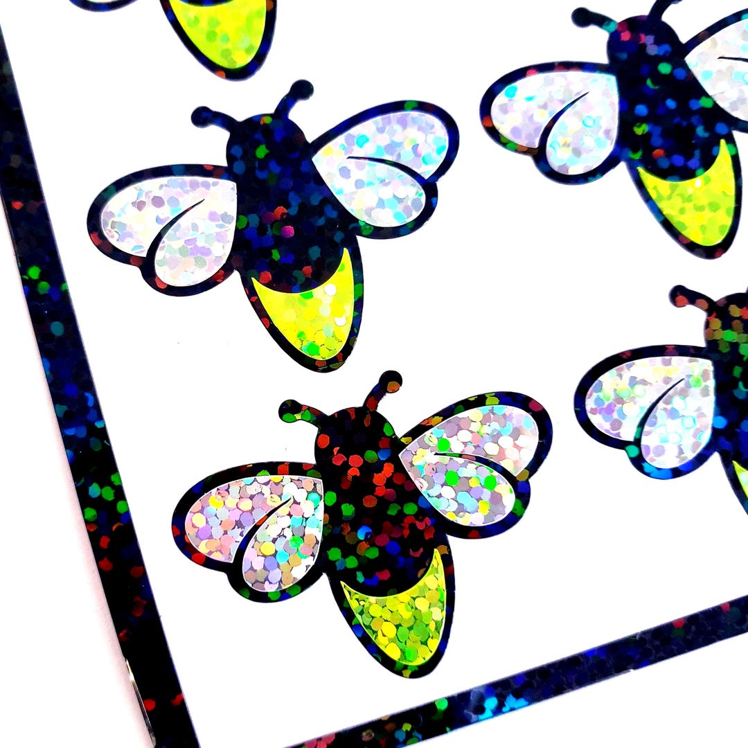 Firefly Stickers, Set of 18 Lightening Bug Stickers for Mason Jars ...