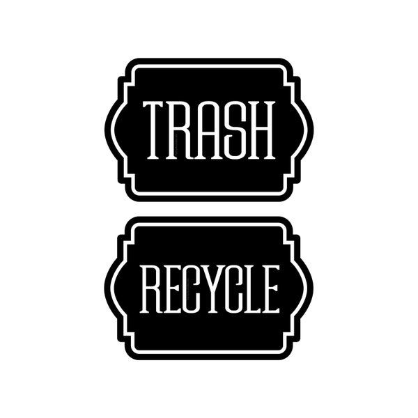 Trash Recycle Decal - Etsy