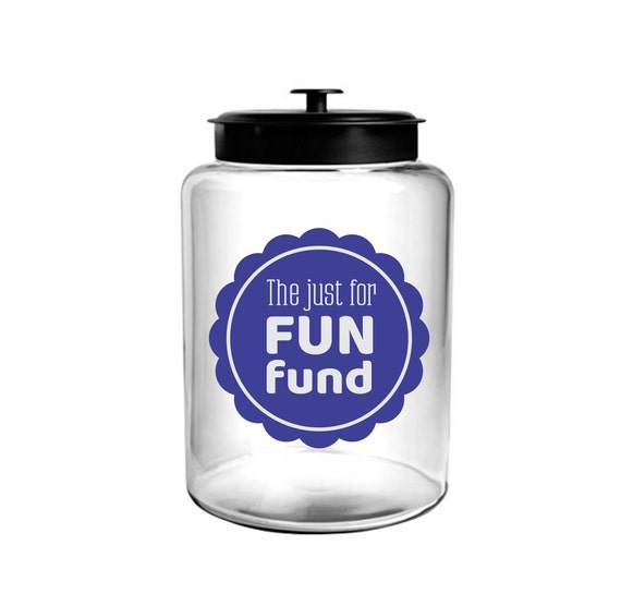 Fun Fund Money Jar save money canister the fun fund | Etsy