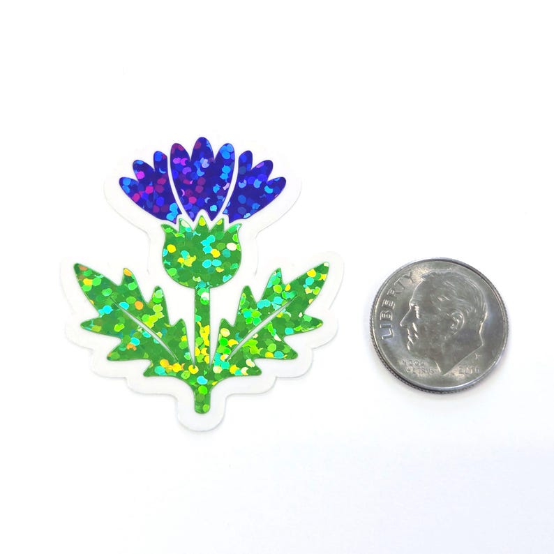 Purple Thistle Sticker Set, Flower of Scotland Stickers for Envelopes ...