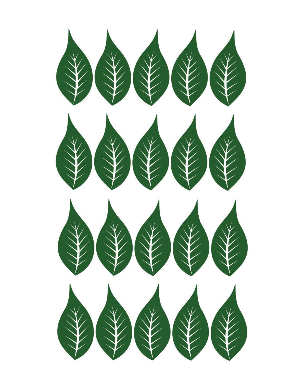 Leaf Decals birch tree leaves tree leaf wall decals | Etsy