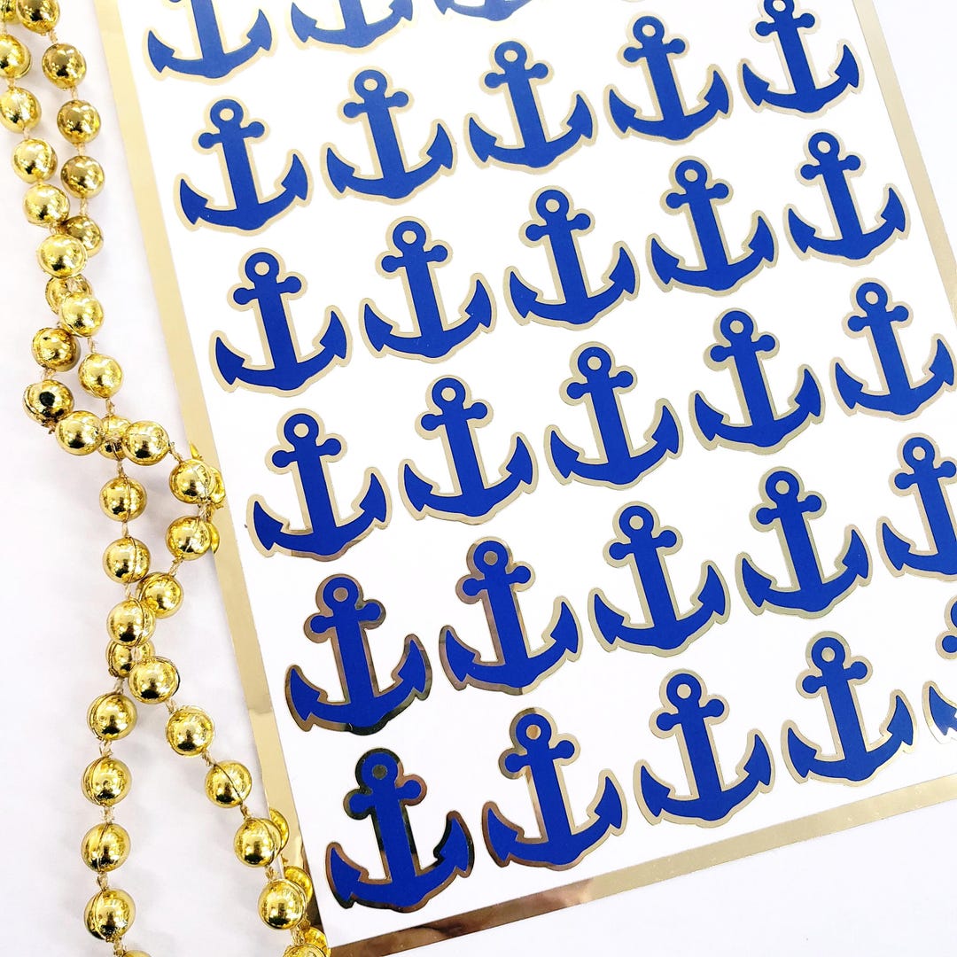 Anchor Stickers, Set of 30 Nautical Sailboat Anchors for Marina ...