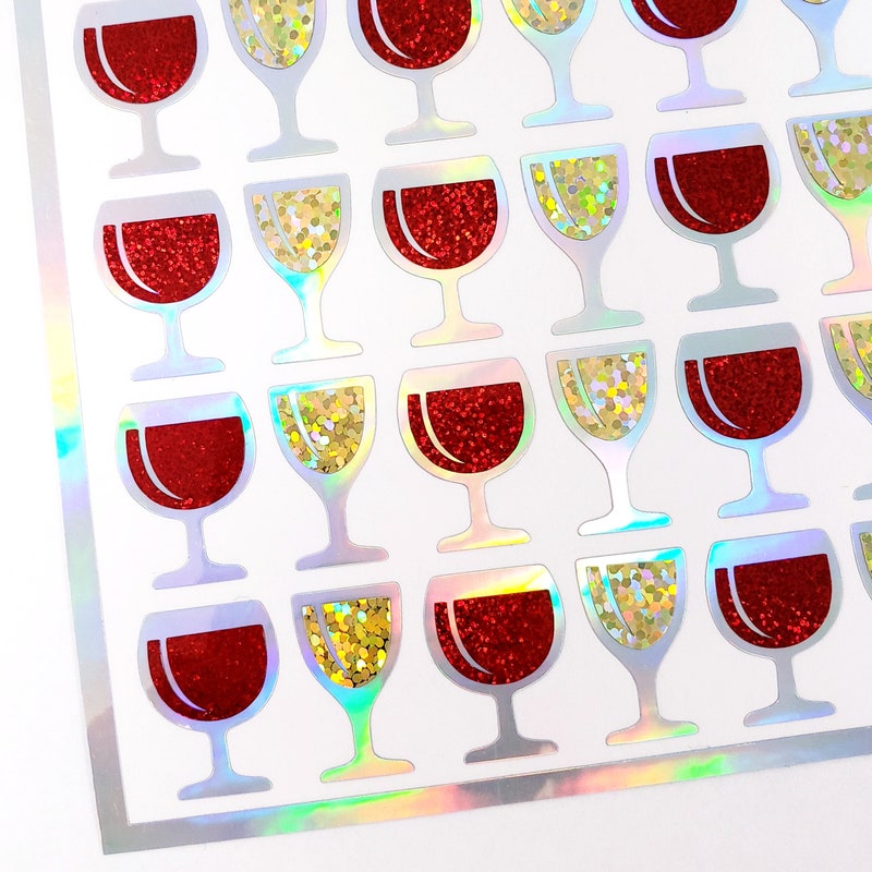 Wine Glass Stickers - Etsy
