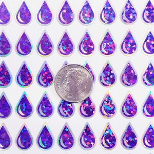Purple Water Droplet Stickers Set of 136 Sparkly Purple - Etsy