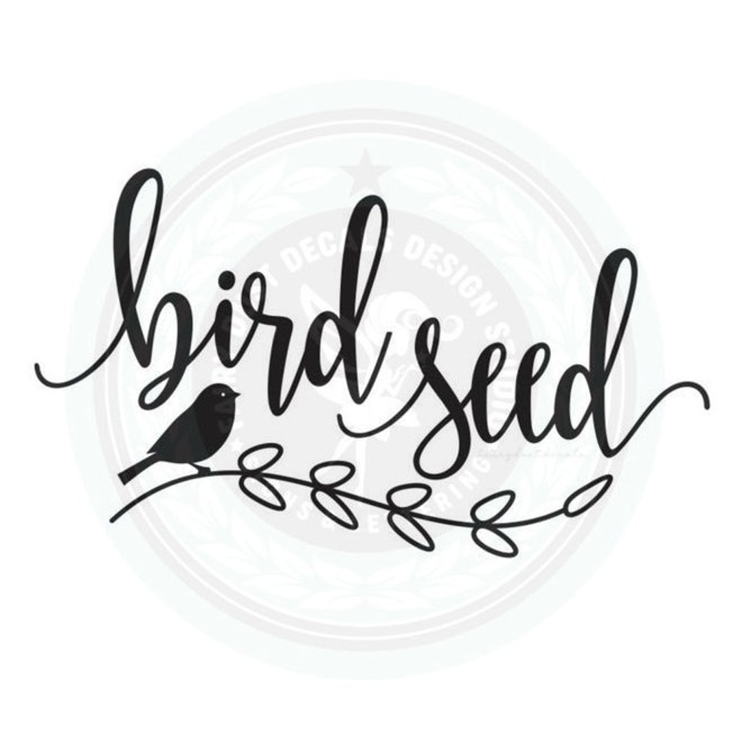 Bird Seed Decal, Bird Seed Container Label, Vinyl Decal, Wild Bird Seed ...