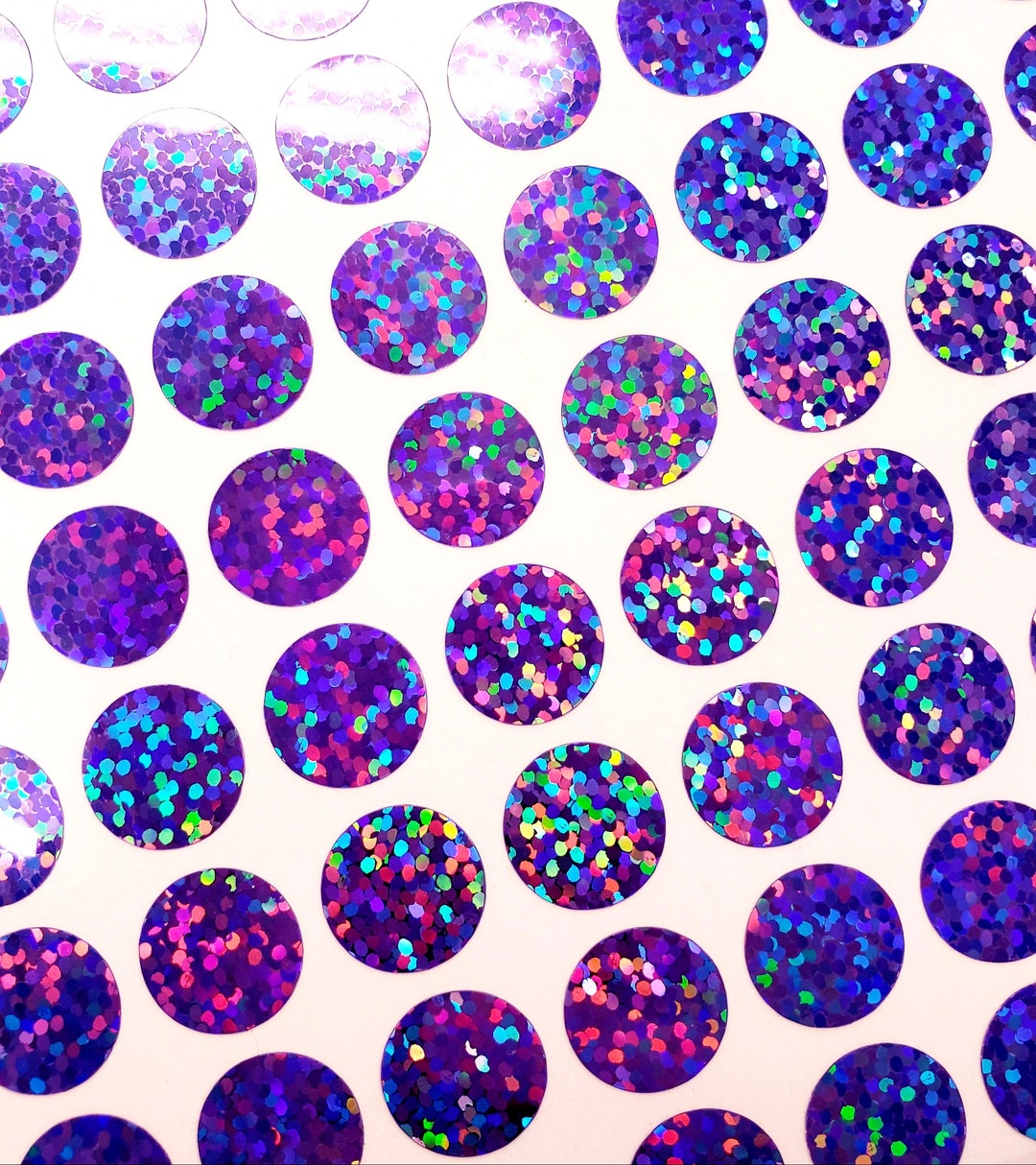 Large Purple Dot Stickers Set of 50 100 200 Purple Glitter - Etsy