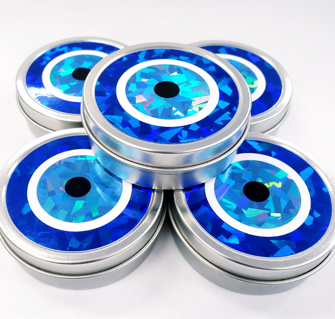 Evil Eye Tin Turkish Nazar Blue Evil Eye Symbol Round Tin - Etsy