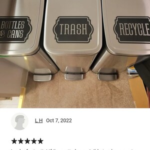 Trash and Recycle Decal Set, Garbage Barrel and Recycling Stickers ...