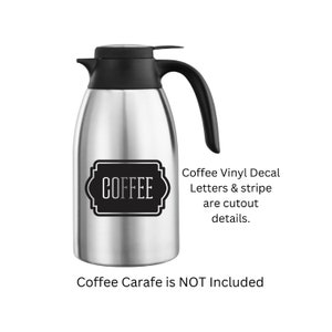 Hot Coffee Decal, Wedding Dessert Coffee Station Vinyl Decals, DECAL ...