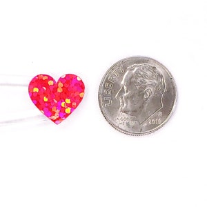 Pink Hearts Sticker Sheet. Set of 104 Sparkly Vinyl Heart Decals for ...