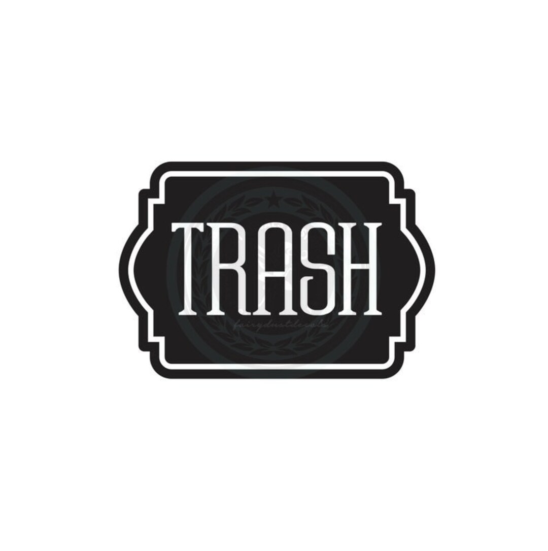 Trash Decal Sticker for Garbage Barrel Vinyl Decal for Trash - Etsy