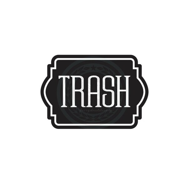 Trash Can Sticker - Etsy