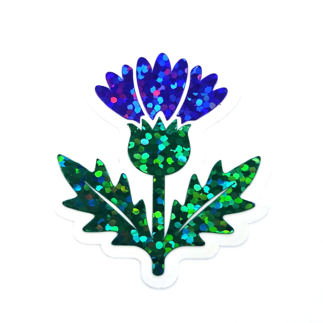 Purple Thistle Sticker Set, Flower of Scotland Stickers for Envelopes ...