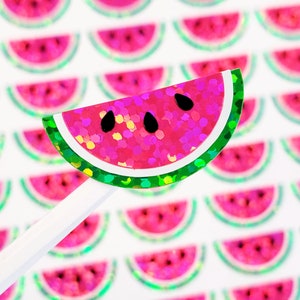 Watermelon Stickers, Set of 48 Sparkly Summer Fruit Vinyl Decals. - Etsy