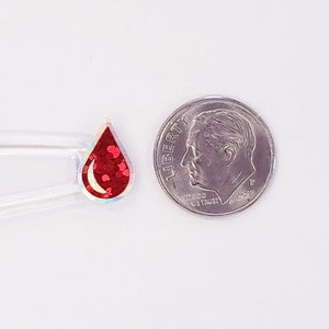 Red Blood Drop Stickers, Set of 136 Sparkling Red Vinyl Decals, Period ...