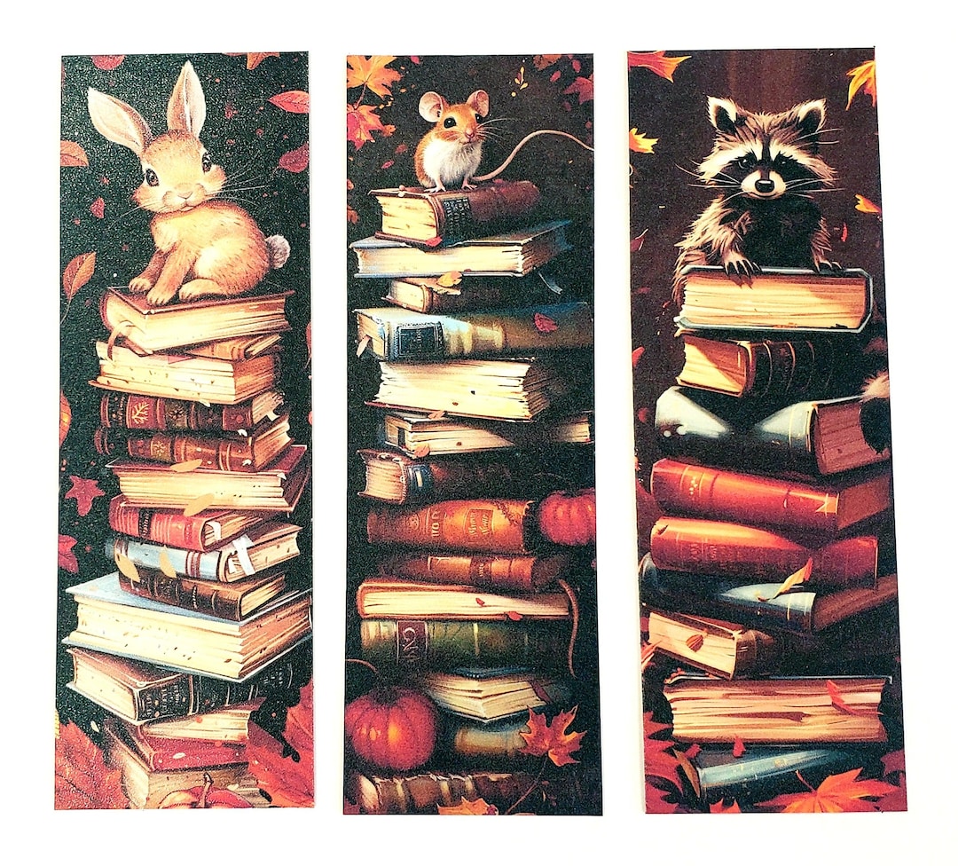 Woodland Animal Laminated Bookmarks, Set of 3 Cute Forest Animals ...