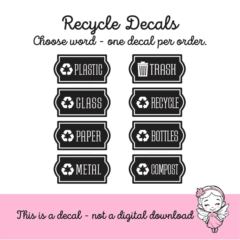 Magnetic Recycling Label - Etsy