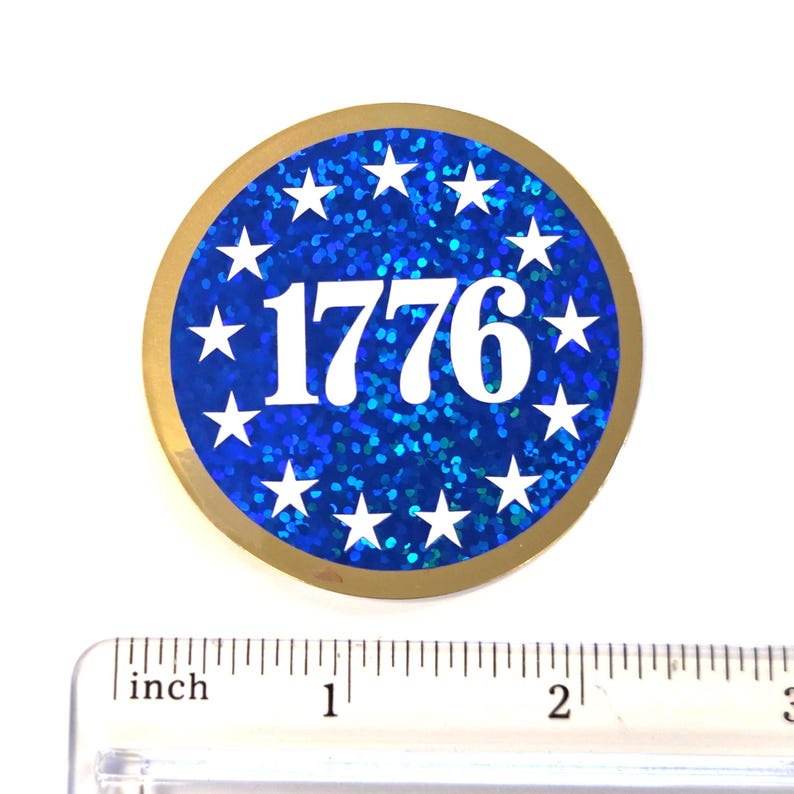 250th USA Birthday Stickers, Set of 2 Patriotic Vinyl Decals of 1776 ...