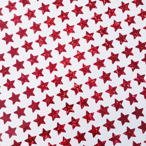 Red Stars Sticker Sheet, Set of 192 Star Vinyl Decals, Decorative ...