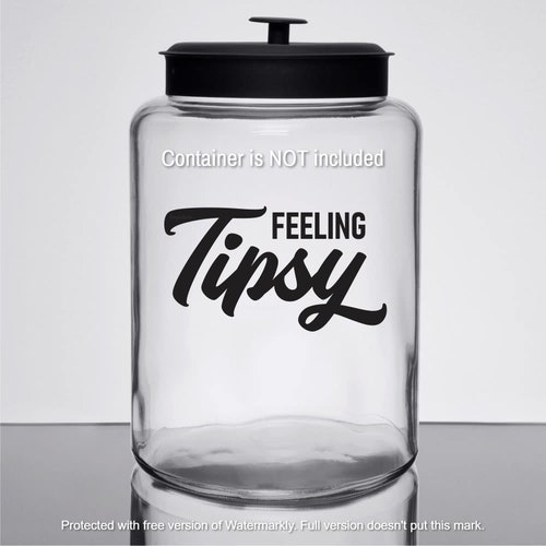 Tip Jar Label Feeling Tipsy Decal Tip Jar Sticker Computer - Etsy