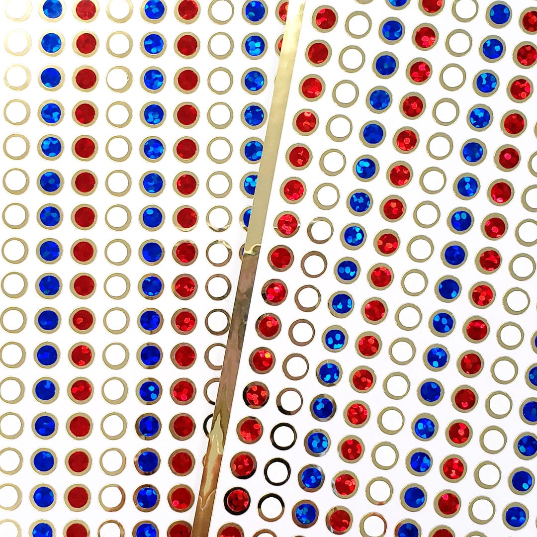 Extra Small Patriotic Dot Stickers, Set of 450 Red, White and Blue ...