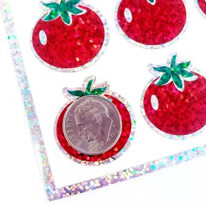Tomato Stickers, Set of 24 Red and Green Summer Vegetable Stickers for ...