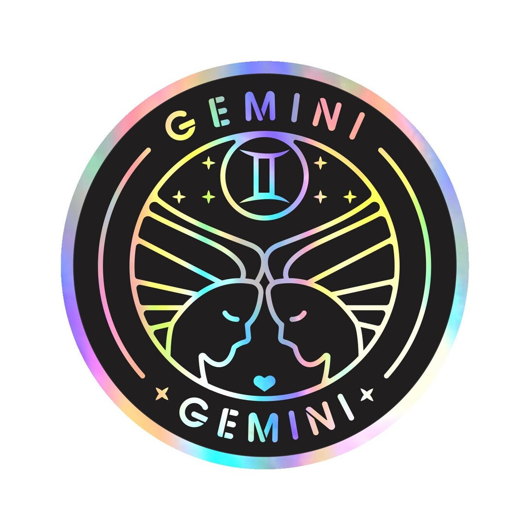 Gemini Zodiac Sticker Vinyl Decal for Laptop Water Bottle - Etsy