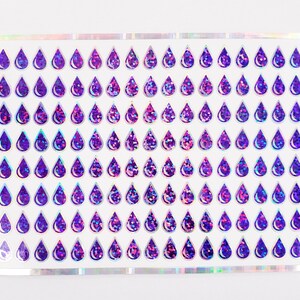 Purple Water Droplet Stickers Set of 136 Sparkly Purple - Etsy