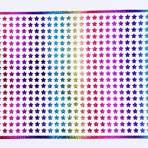 Extra Small Star Stickers, Set of 490 Rainbow Sparkly Star Stickers for ...