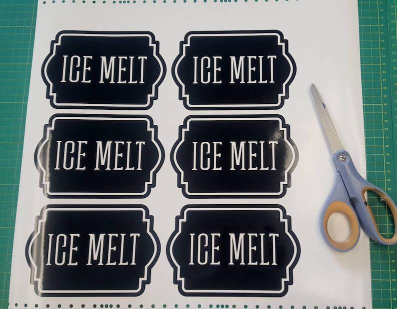 Ice Melt Bucket Decal driveway ice melt vinyl sticker label | Etsy