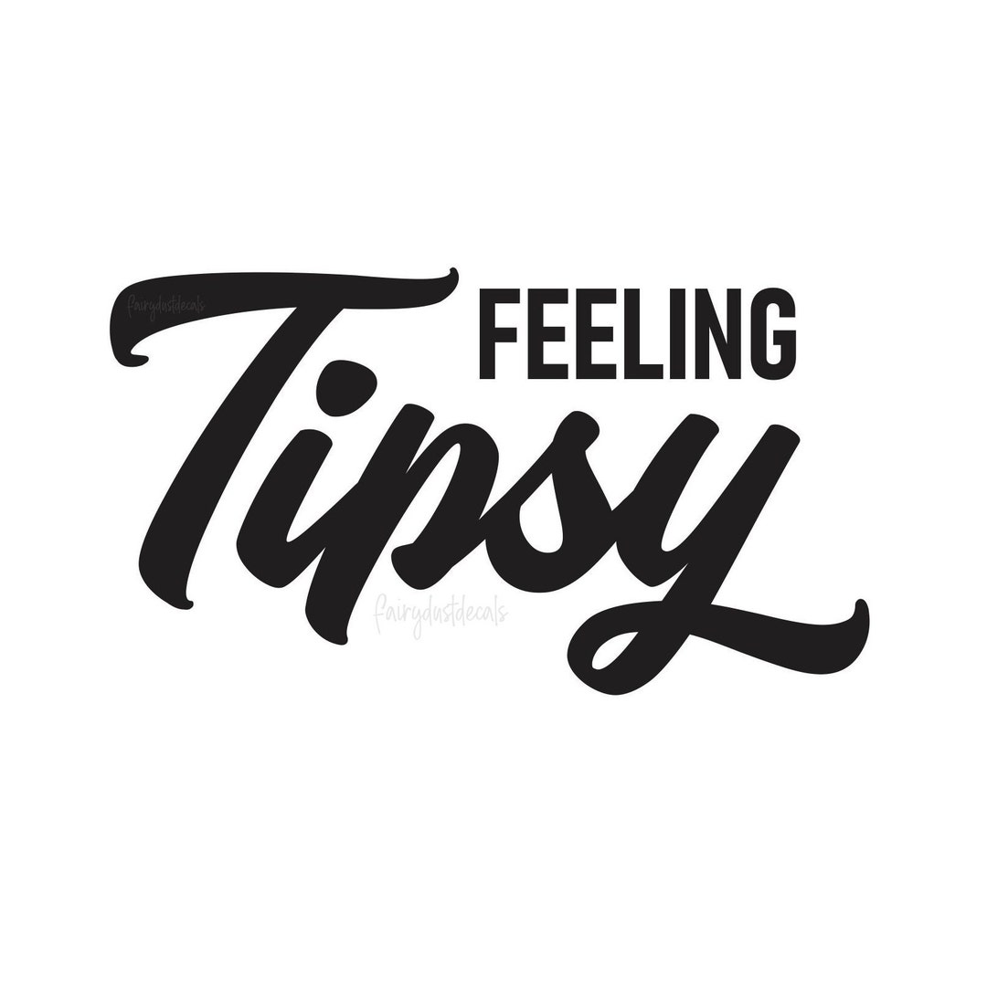 Tip Jar Label Feeling Tipsy Decal Tip Jar Sticker Computer - Etsy