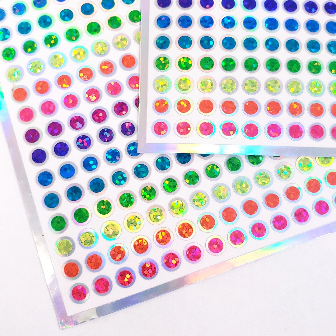 Rainbow Dot Stickers, Set of 368 Small Round Multi Color Circle Decals ...