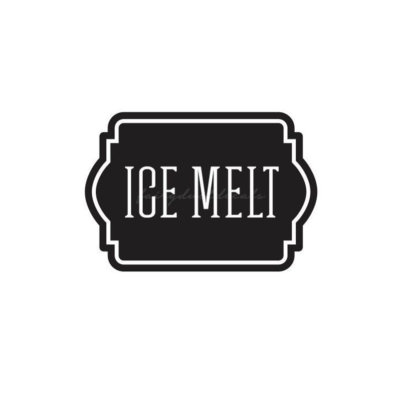 Ice Melt Bucket Decal driveway ice melt vinyl sticker label | Etsy