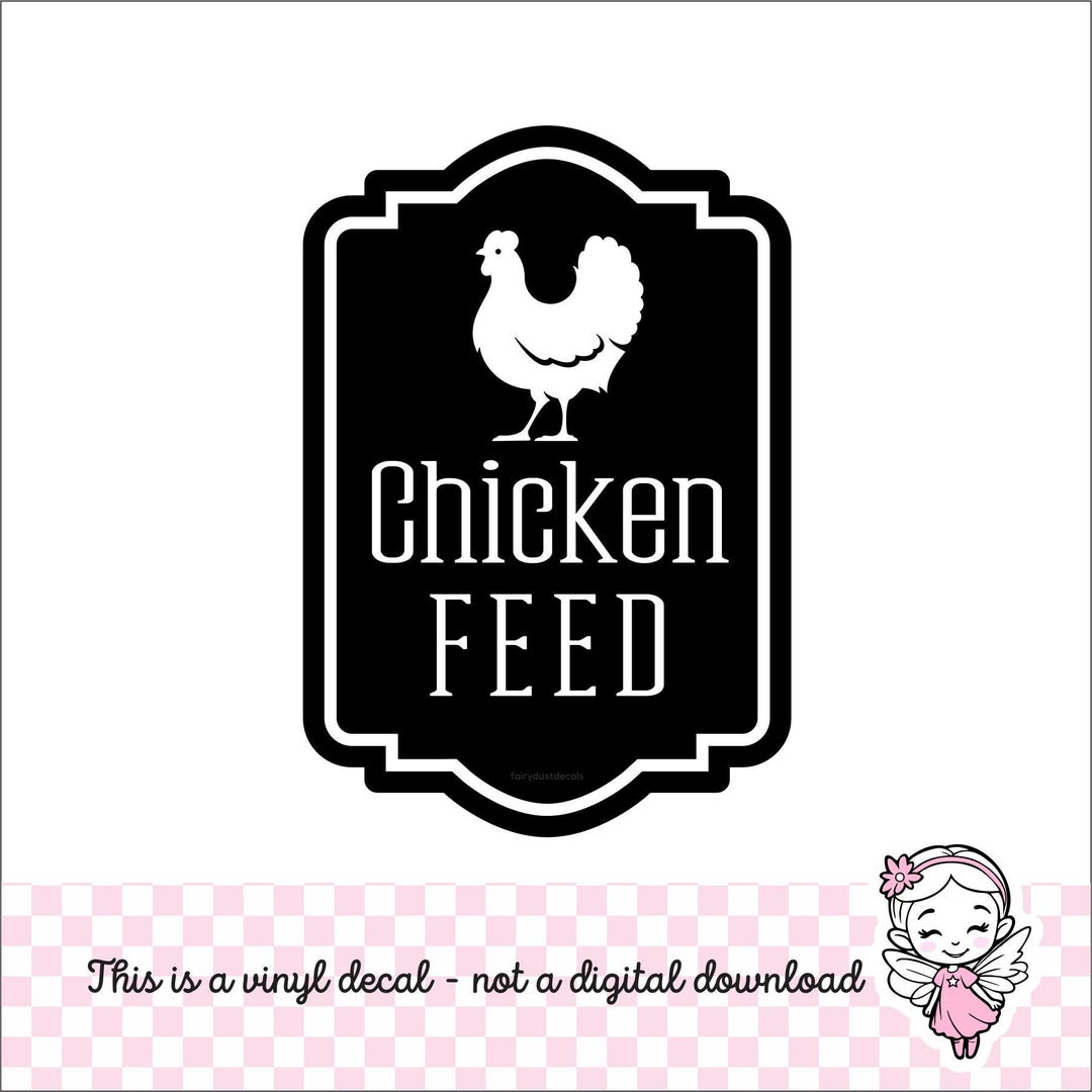 Chicken Feed Decal, Vinyl Sticker for Modern Farmhouse Decor, Bird Seed ...
