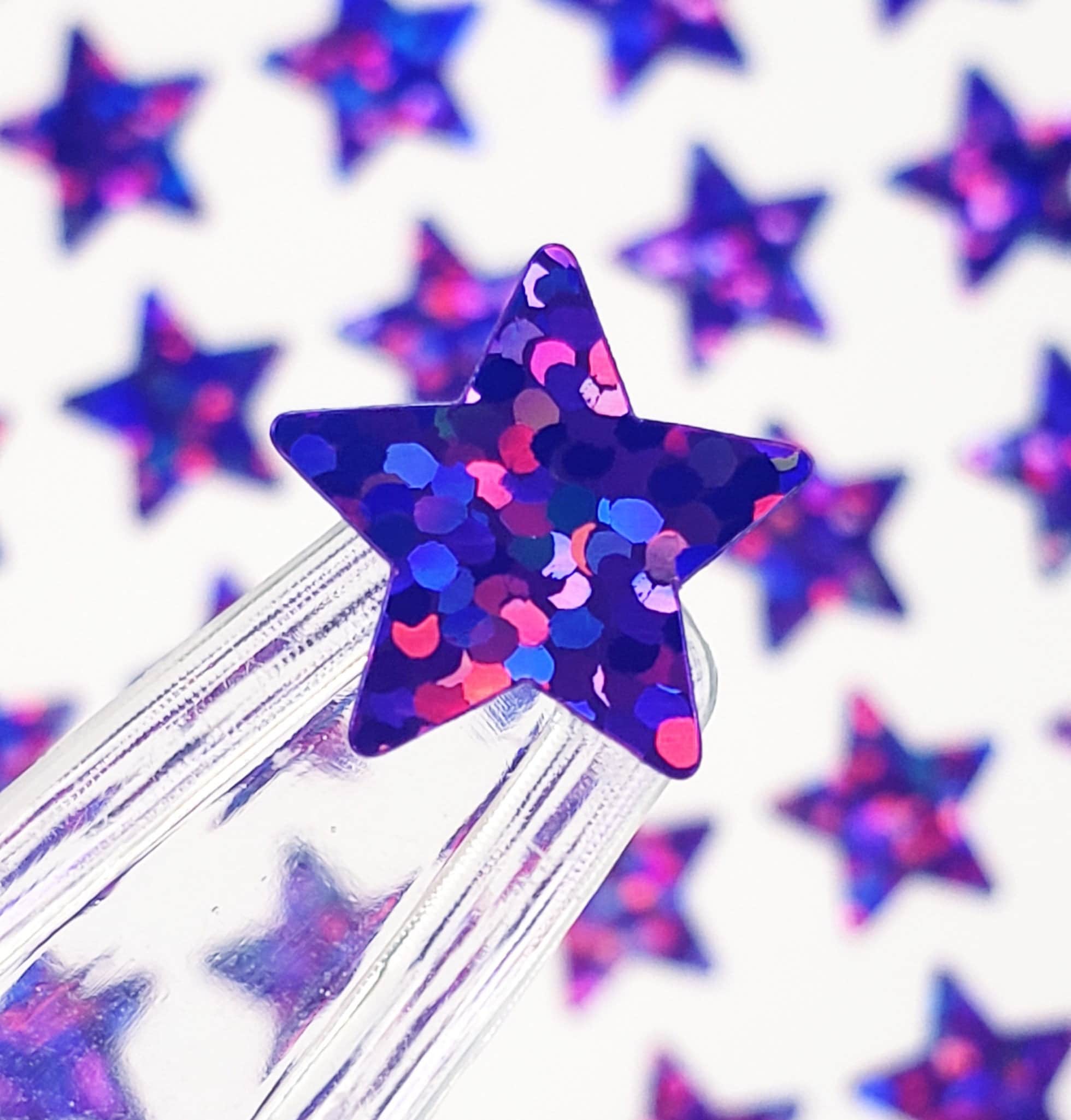 Sparkling Fuschia Pink Glitter Star