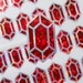 Red Gemstone Stickers, Set of 36 Small Sparkly Ruby Gem Shaped Vinyl ...