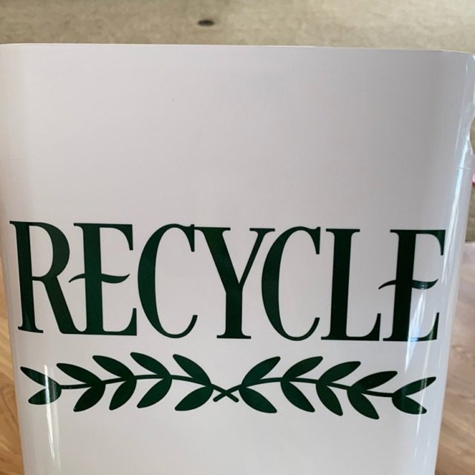 Recycle Decal Computer Cut Vinyl Sticker for Recycling Bin or | Etsy