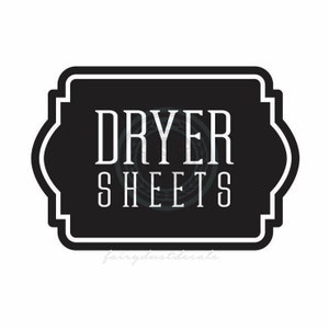 Dryer Sheets Decal, Organized Laundry Room, Dryer Sheets Sticker ...