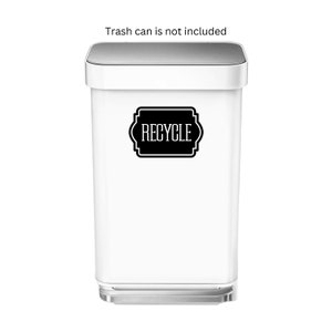 Recycle Decal, Sticker for Garbage Barrel, Vinyl Decal for Trash Can ...