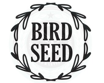 Bird Seed Decal Computer Cut Vinyl Decal Bird Seed Container | Etsy