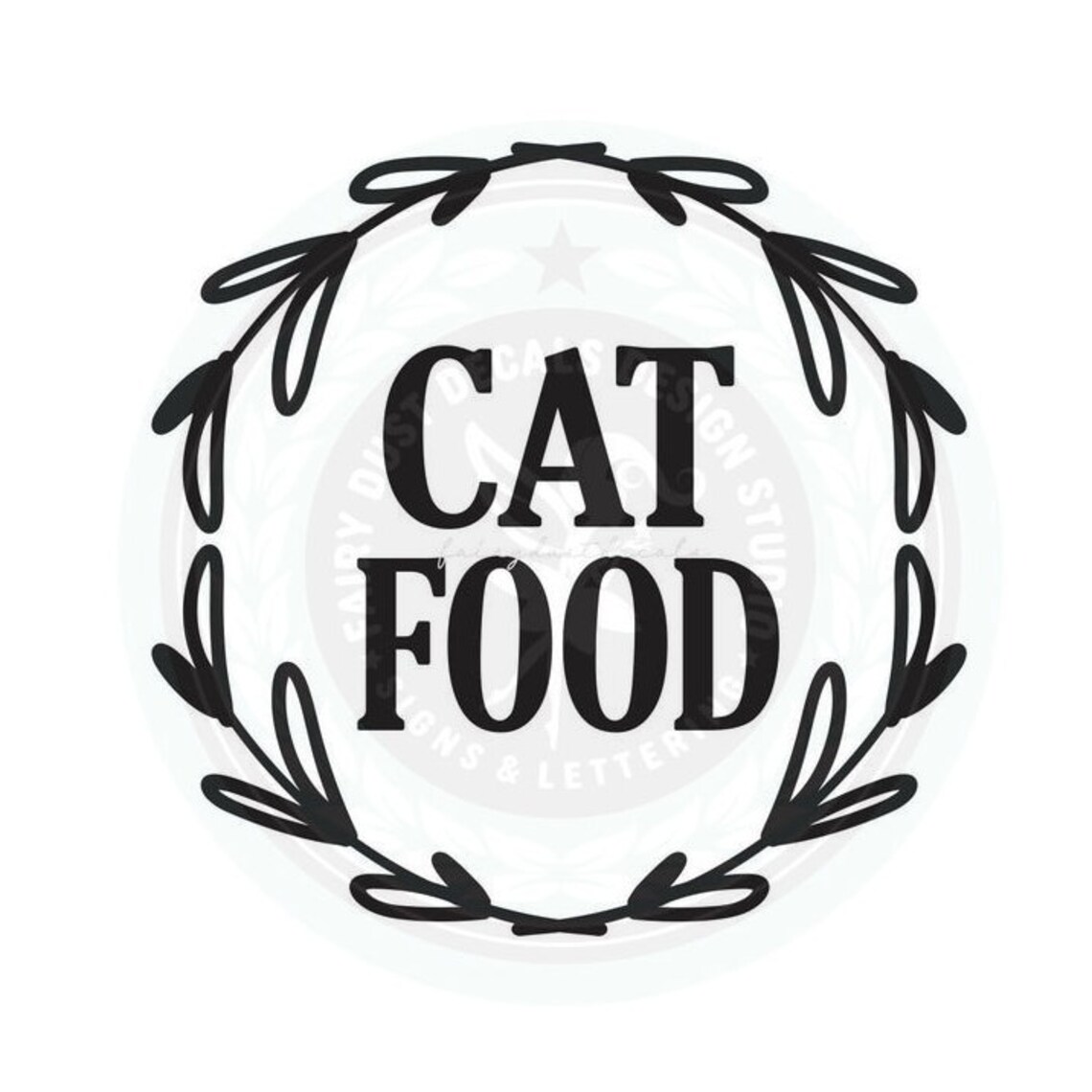 Cat Food Decal Computer Cut Vinyl Sticker Pet Dry Food - Etsy