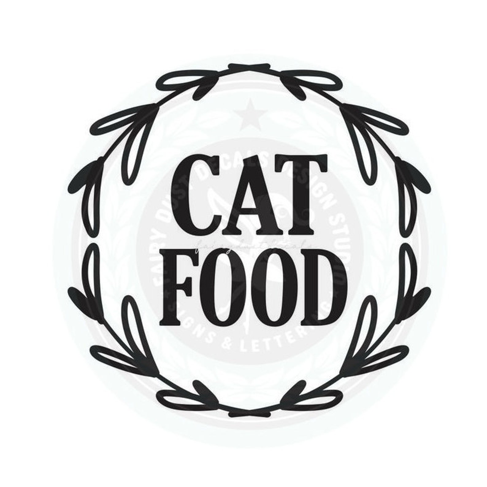 Cat Food Decal Computer Cut Vinyl Sticker Pet Dry Food - Etsy