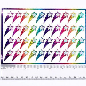 Shooting Star Stickers, Set of 40 Peel and Stick Kiss Cut Star Stickers ...