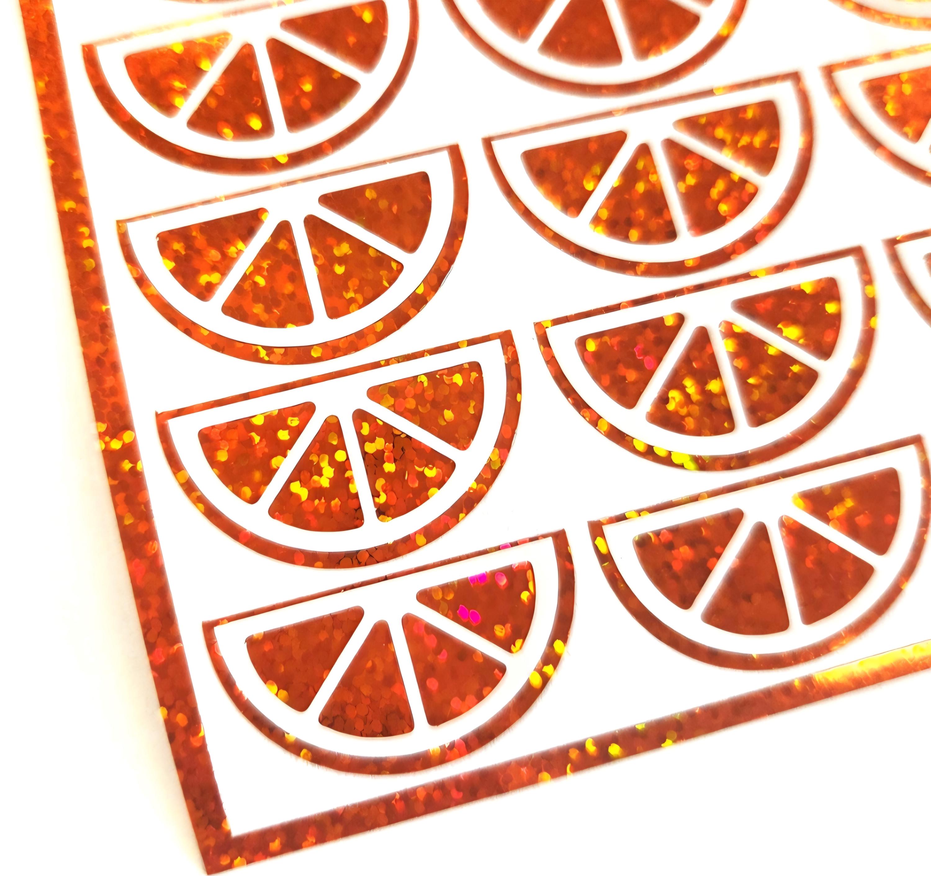 Lemon Stickers, Sheet of 24 Yellow and White Lemon Slice Vinyl Decals ...