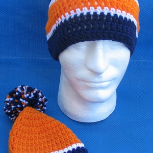 Denver Broncos Crocheted Skull Cap Beanie Game Day Gear - Etsy
