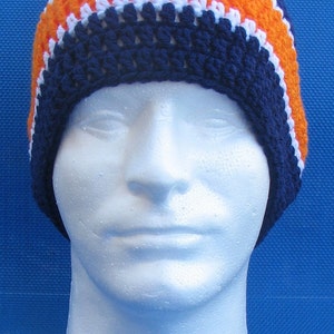 Denver Broncos Crocheted Skull Cap Beanie Game Day Gear - Etsy