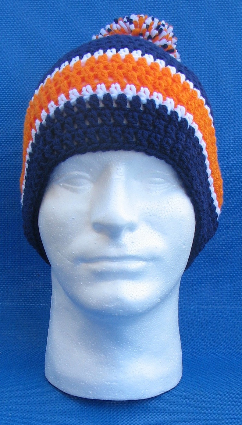 Denver Broncos Crocheted Skull Cap Beanie Game Day Gear - Etsy